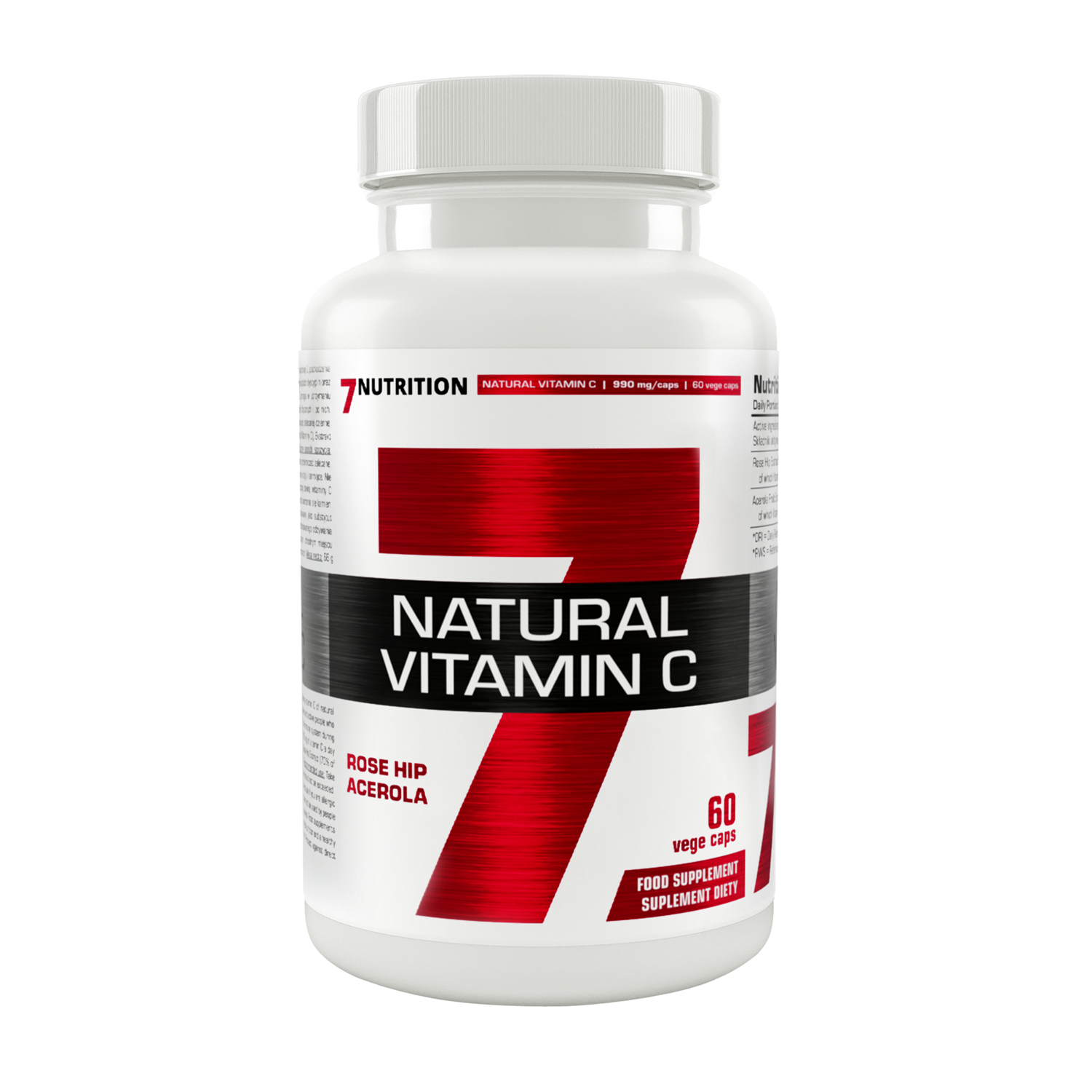 NATURAL VITAMIN C - 7NUTRITION NATURAL VITAMIN C 60 vege caps – Vikingshopsuple